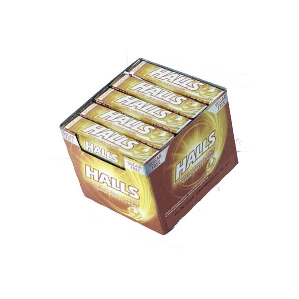 Halls Caramelo Miel Limón Con Azúcar Caja 20 Uds.